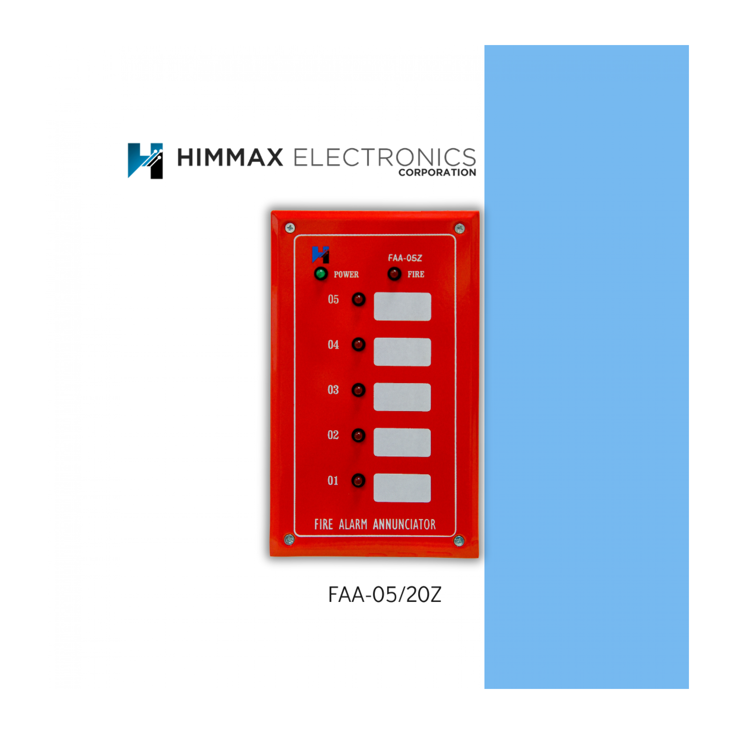 5 TO 20 ZONES FIRE ALARM ANNUNCIATOR