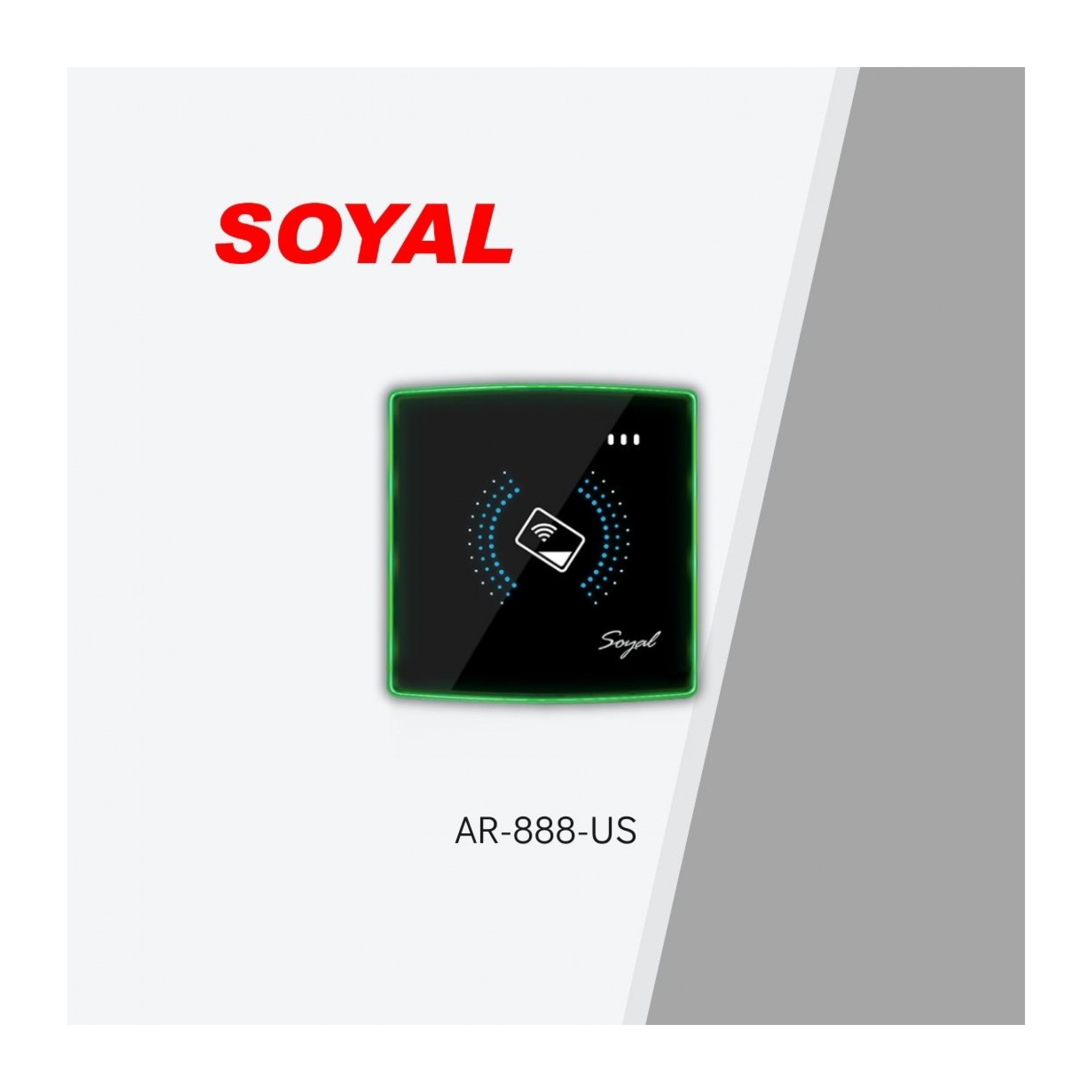 FLUSH-MOUNTED ACCESS READER WITH LED FRAME INDICATOR