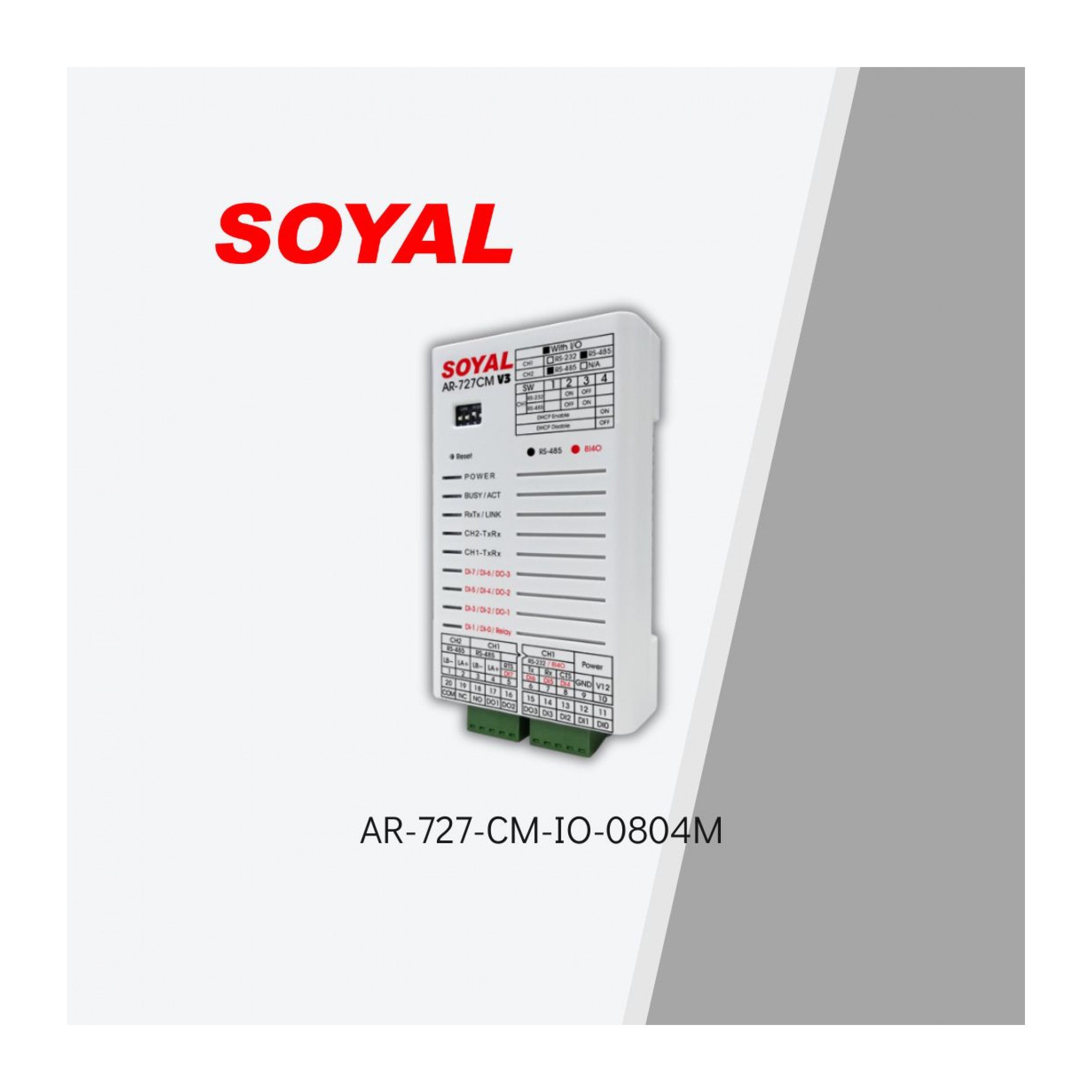 I/O (8 DIGITAL INPUT/3 DIGITAL OPEN COLLECTOR OUTPUT/1 RELAY OUTPUT ...